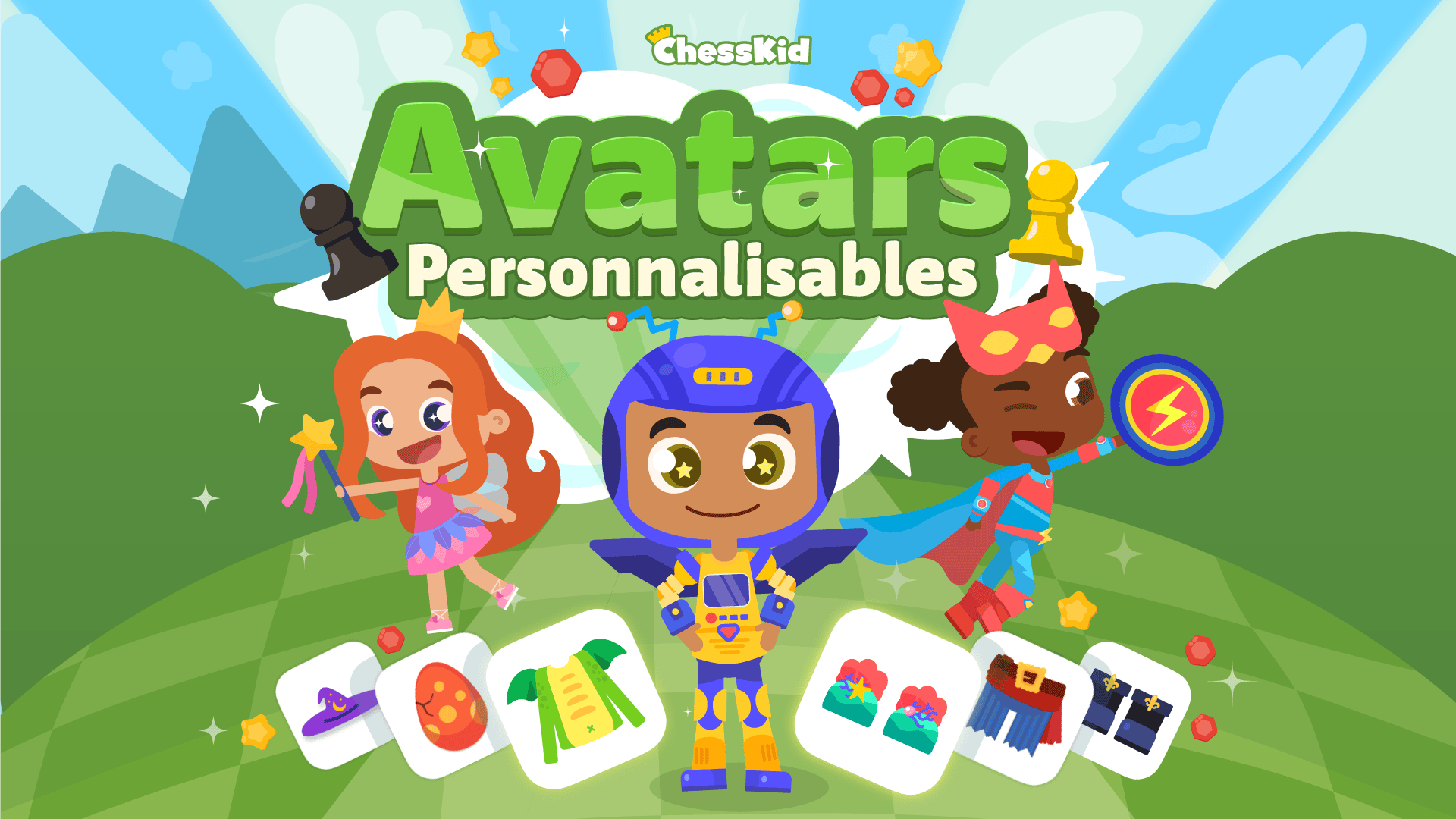 Avatars personnalisables ChessKid sont arrivés ! - ChessKid.com