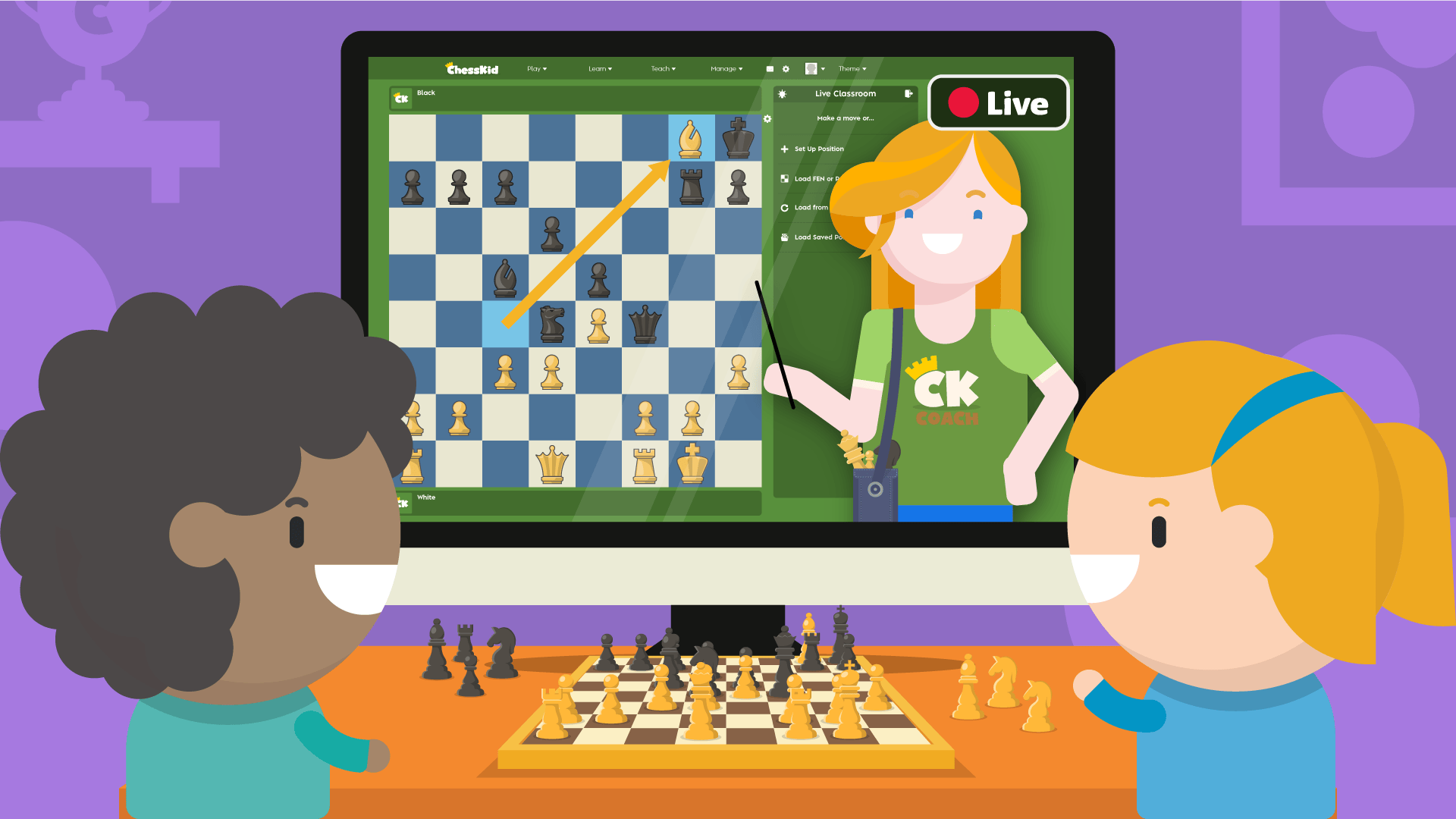 Cómo utilizar la herramienta ChessKid Live Classroom - ChessKid.com
