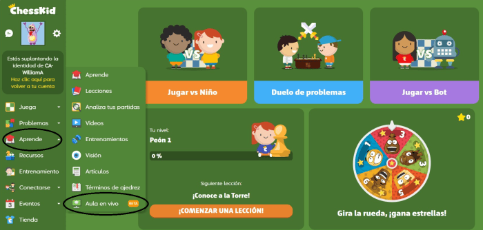 Cómo utilizar la herramienta ChessKid Live Classroom - ChessKid.com