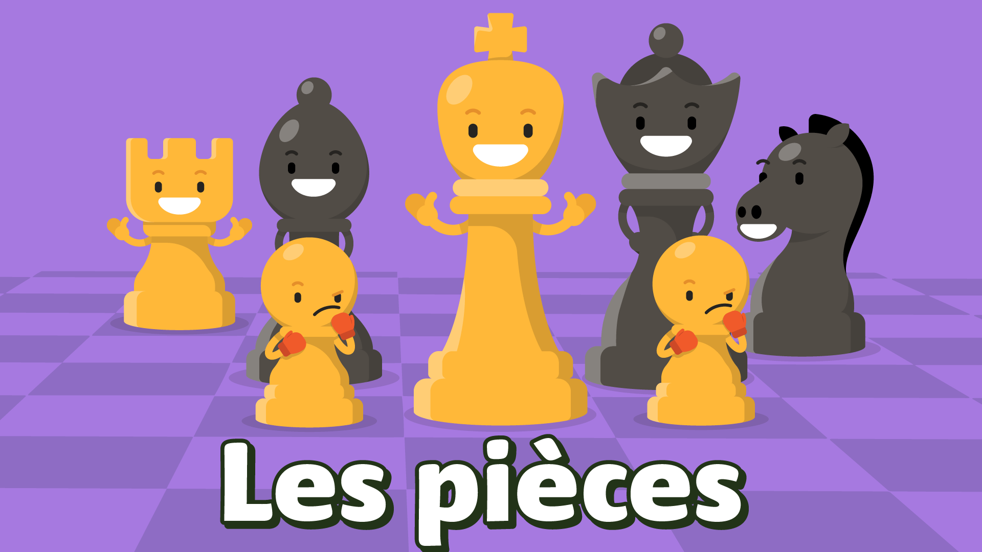 Termes échiquéens - les pièces d'échecs - ChessKid.com